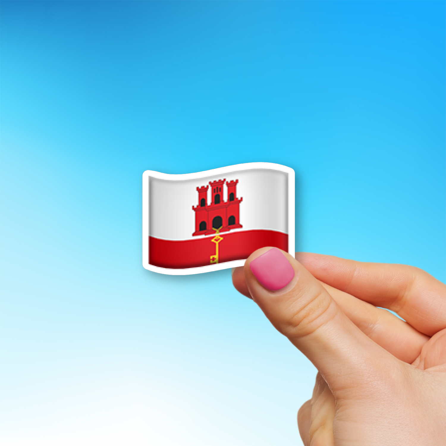 Flag Gibraltar Emoji Sticker Die Cut Multiple Sizes Flag Gibraltar Emoji Sticker Die Cut Multiple Sizes