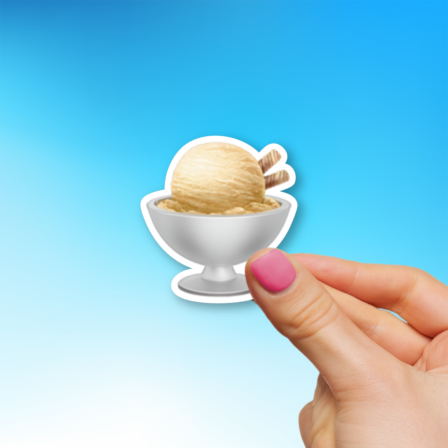 🍨 Ice Cream Emoji Sticker - Die-Cut, Multiple Sizes – EmojiStickers.com