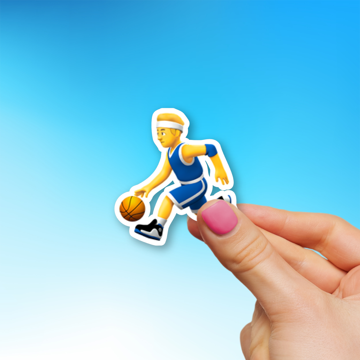 ⛹️‍♂️ Man Bouncing Ball Emoji Sticker - Die-Cut, Multiple Sizes – EmojiStickers.com