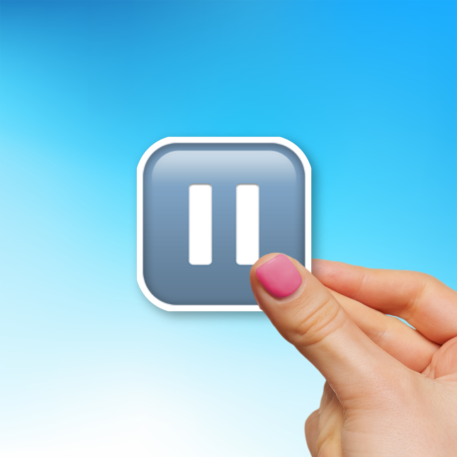 ⏸️ Pause Button Emoji Sticker - Die-Cut, Multiple Sizes – EmojiStickers.com