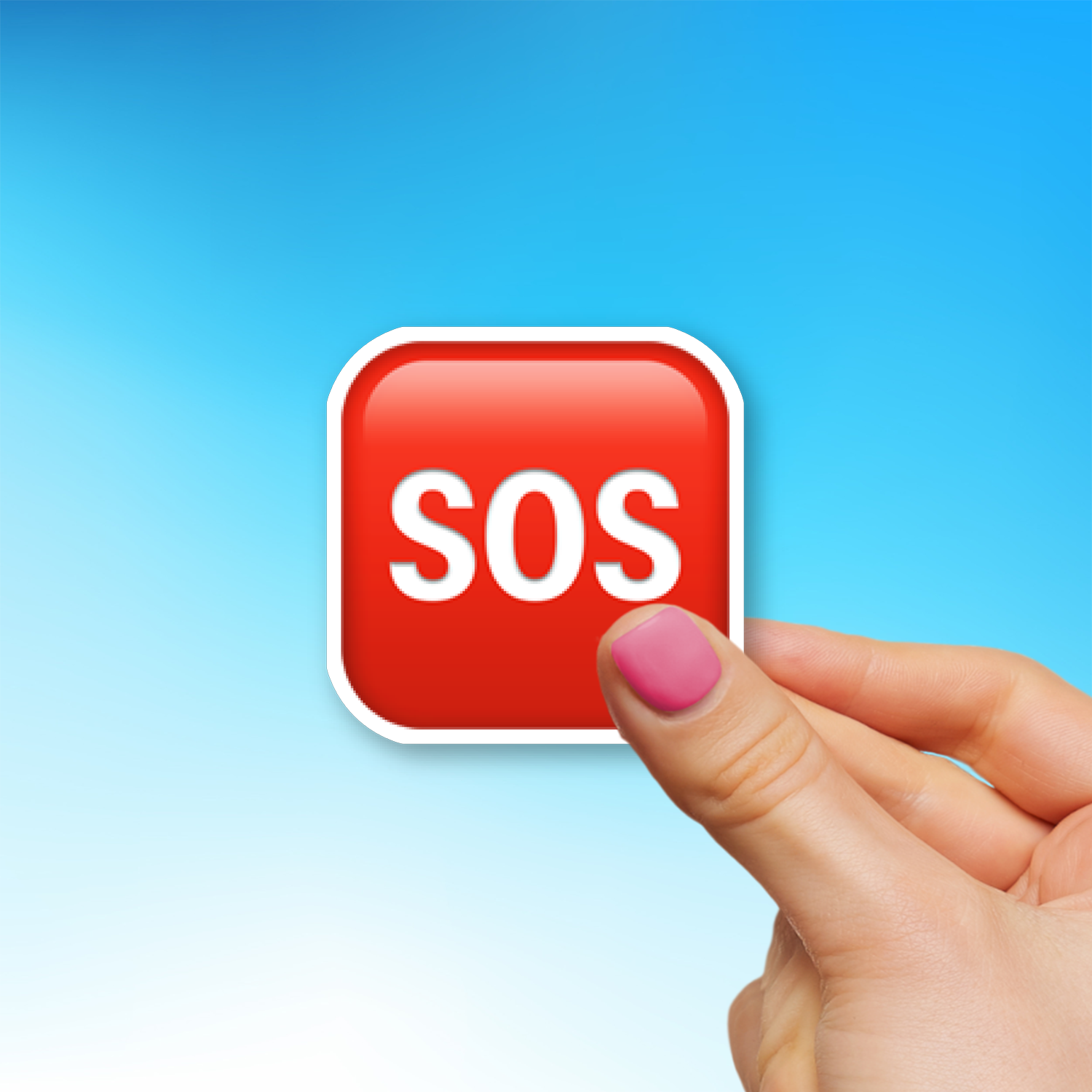 🆘 SOS Button Emoji Sticker - Die-Cut, Multiple Sizes – EmojiStickers.com