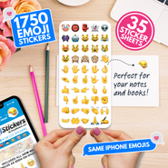 iPhone Emoji Sticker Pack 1750 Die Cut Emojis from EmojiStickers.com
