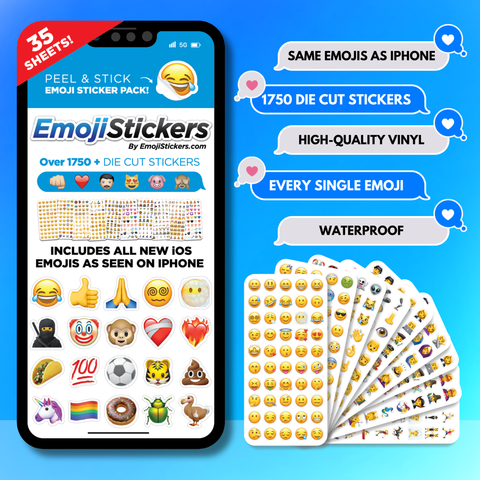 Emoji Stickers | Die Cut Stickers as seen on iPhones & Instagram ...