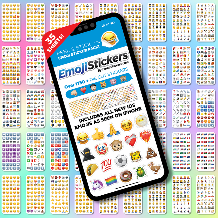 iPhone Emoji Sticker Pack 1750 Die Cut Emojis from EmojiStickers.com