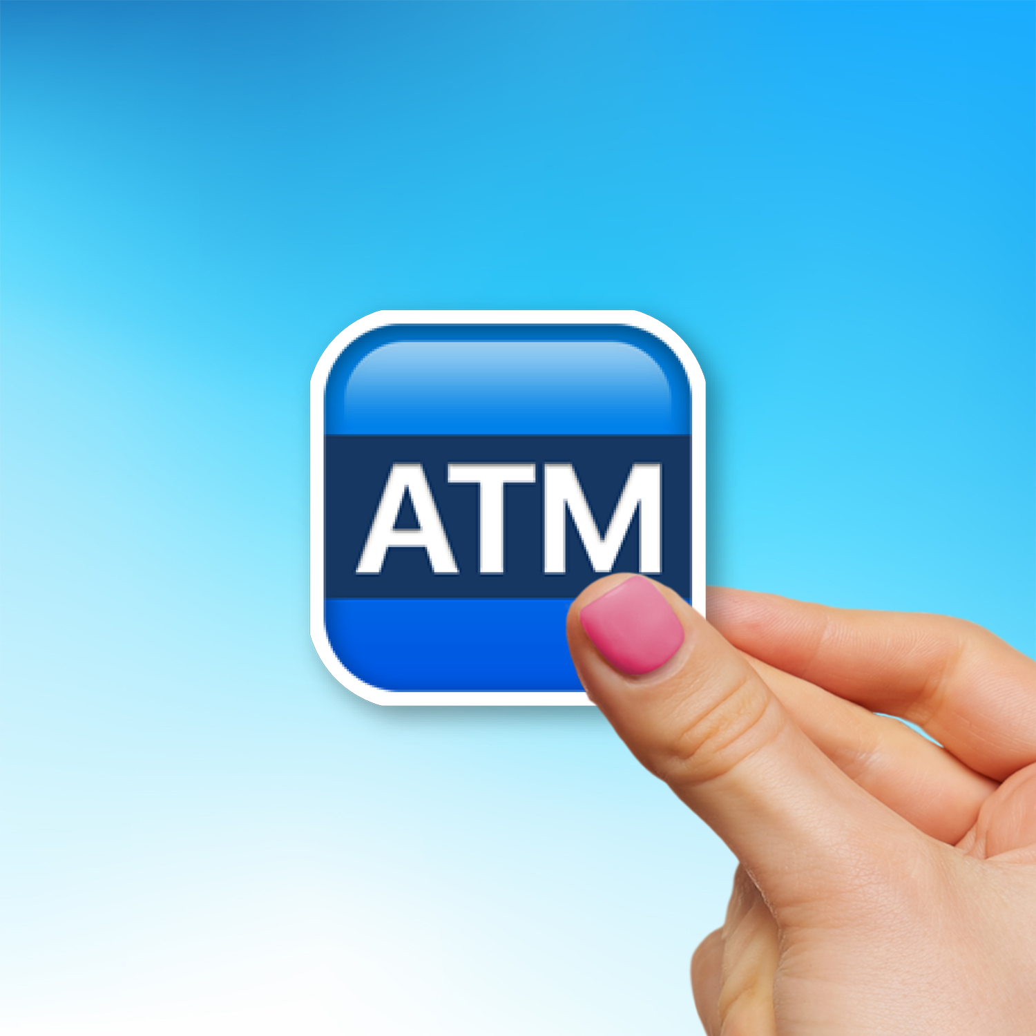 🏧 ATM Sign Emoji Sticker - Die-Cut, Multiple Sizes – EmojiStickers.com