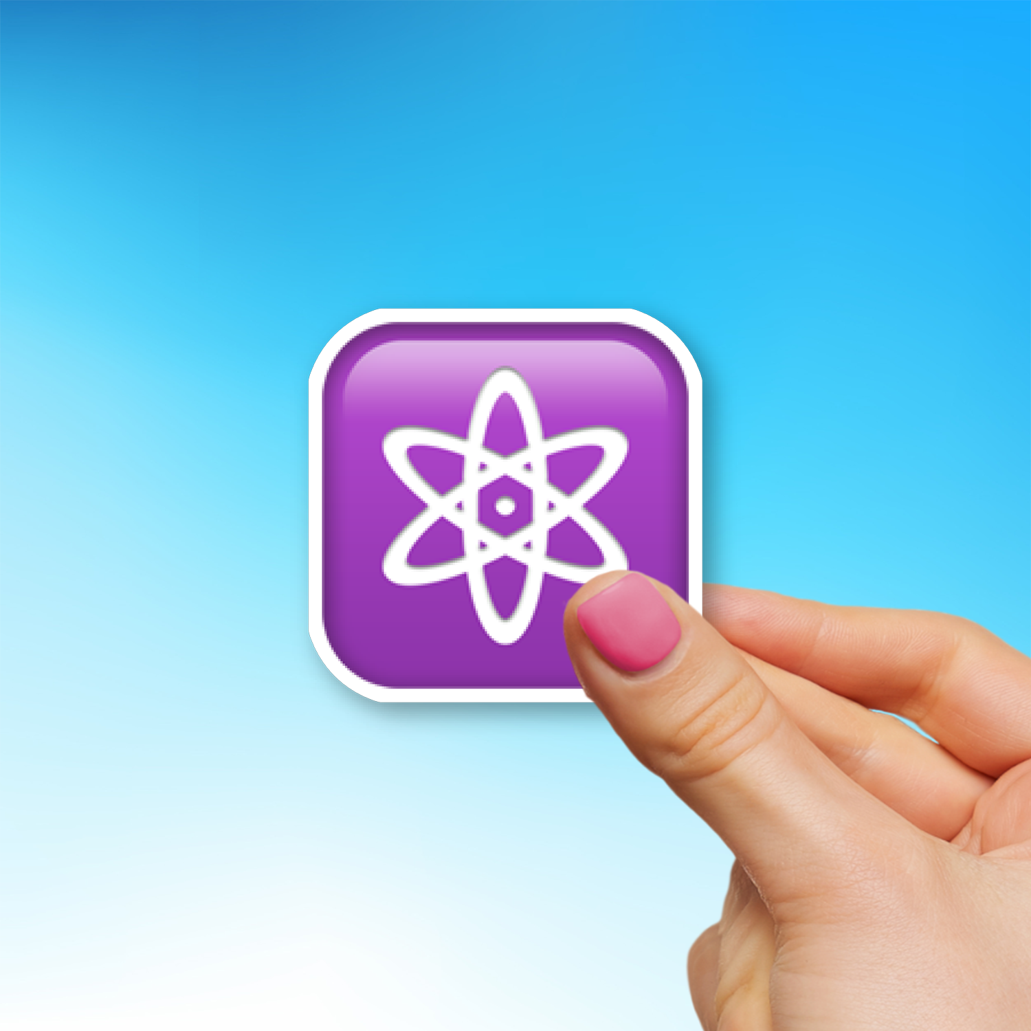 ⚛️ Atom Symbol Emoji Sticker - Die-Cut, Multiple Sizes – EmojiStickers.com