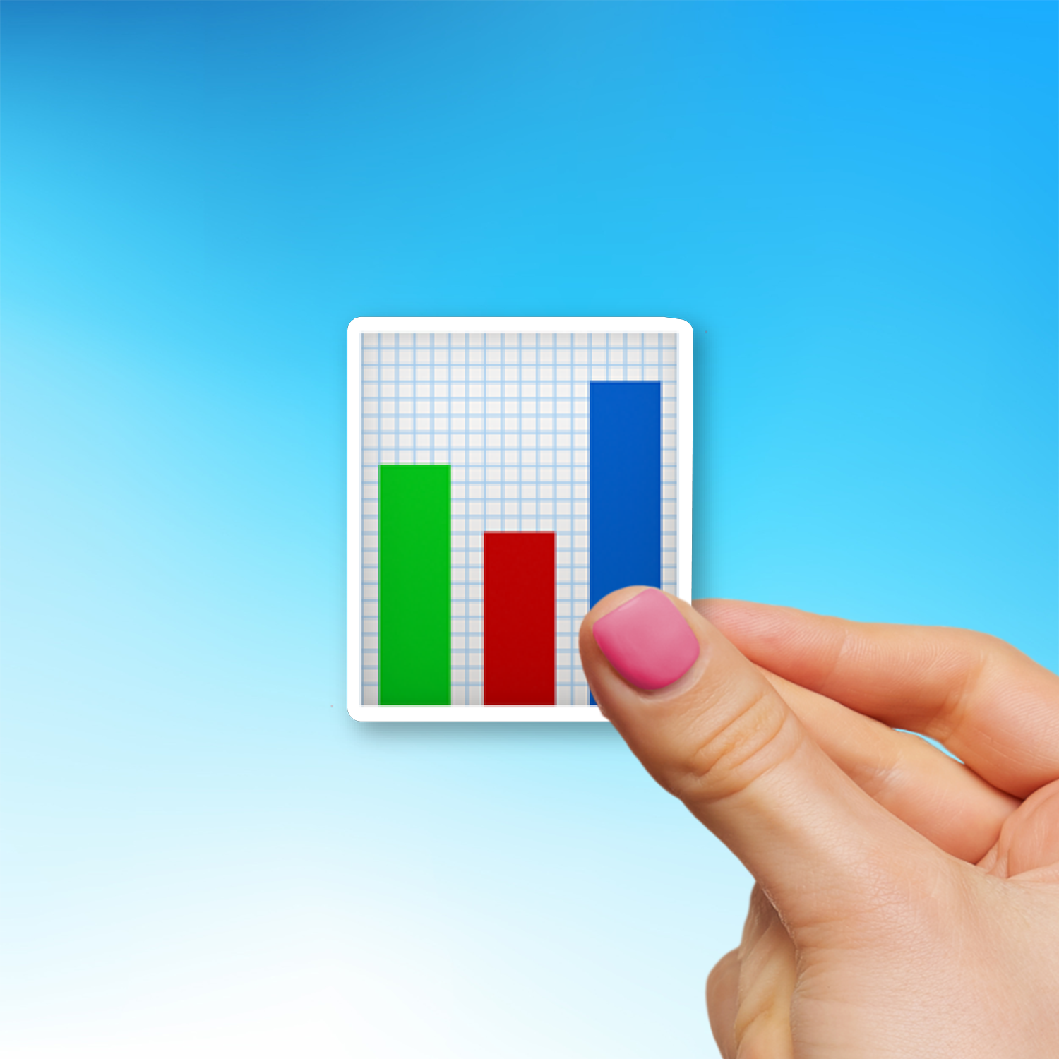 📊 Bar Chart Emoji Sticker - Die-Cut, Multiple Sizes – EmojiStickers.com