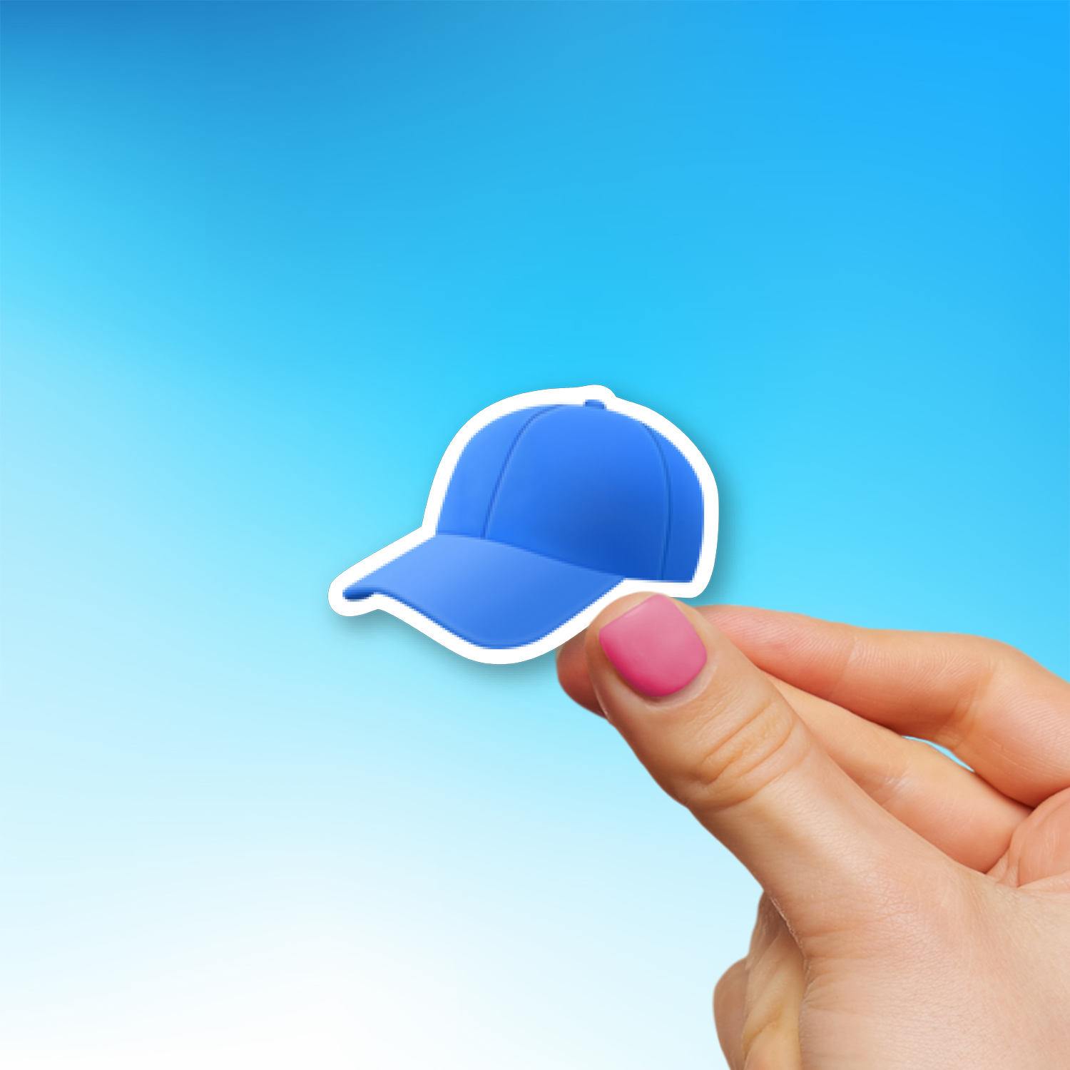 🧢 Billed Cap Emoji Sticker - Die-Cut, Multiple Sizes – EmojiStickers.com