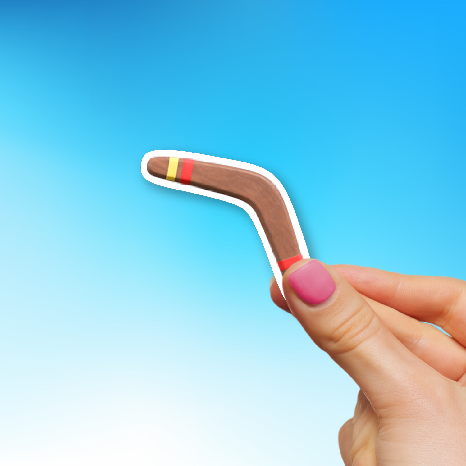 🪃 Boomerang Emoji Sticker - Die-Cut, Multiple Sizes – EmojiStickers.com