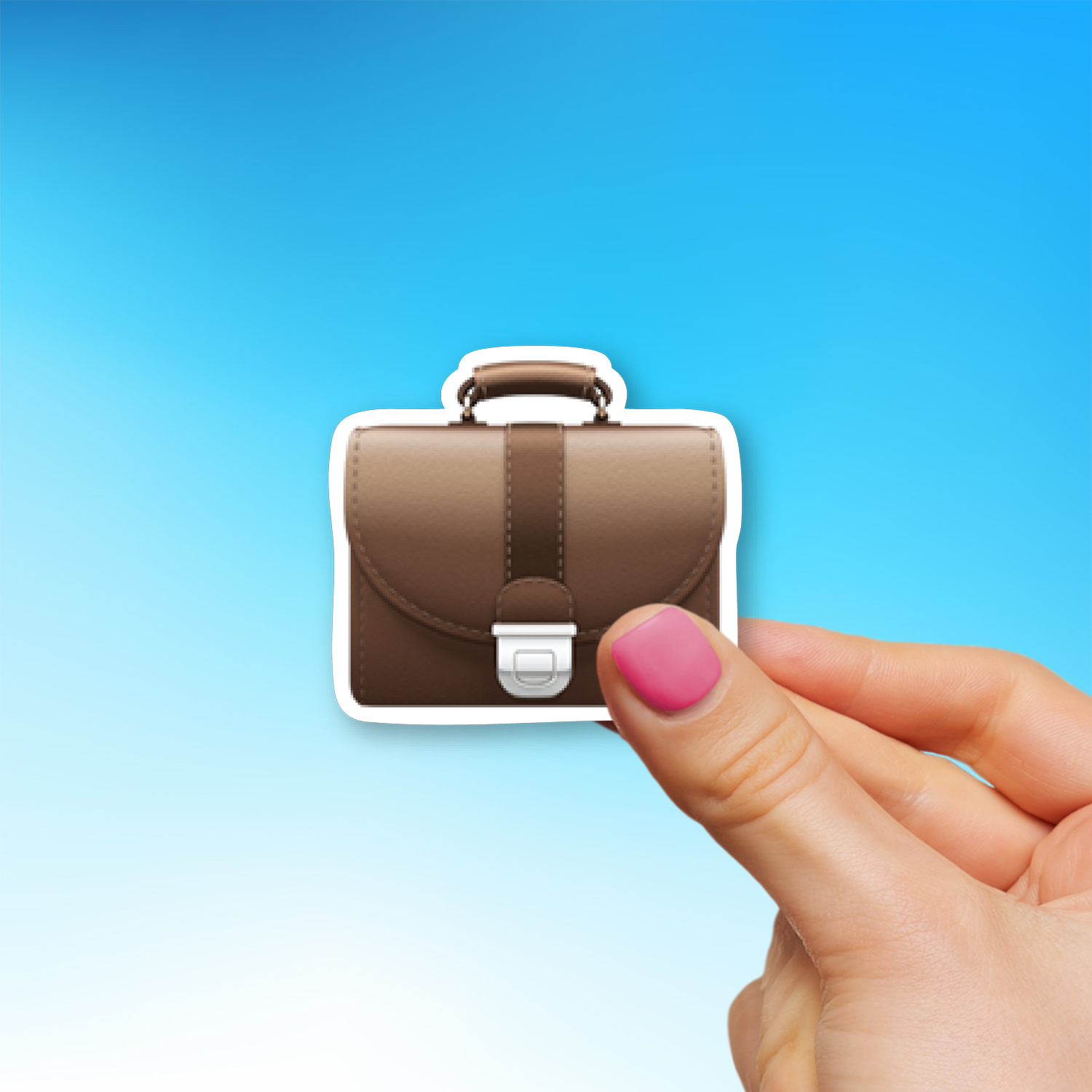 💼 Briefcase Emoji Sticker - Die-Cut, Multiple Sizes – EmojiStickers.com