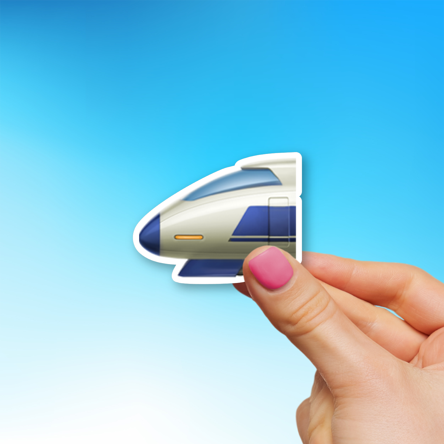 🚅 Bullet Train Emoji Sticker - Die-Cut, Multiple Sizes – EmojiStickers.com
