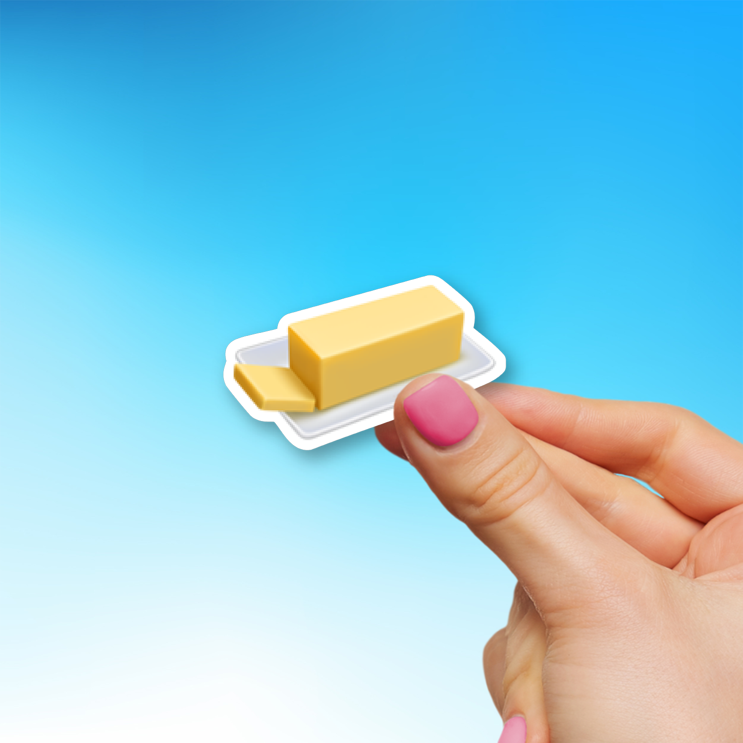 🧈 Butter Emoji Sticker - Die-Cut, Multiple Sizes – EmojiStickers.com