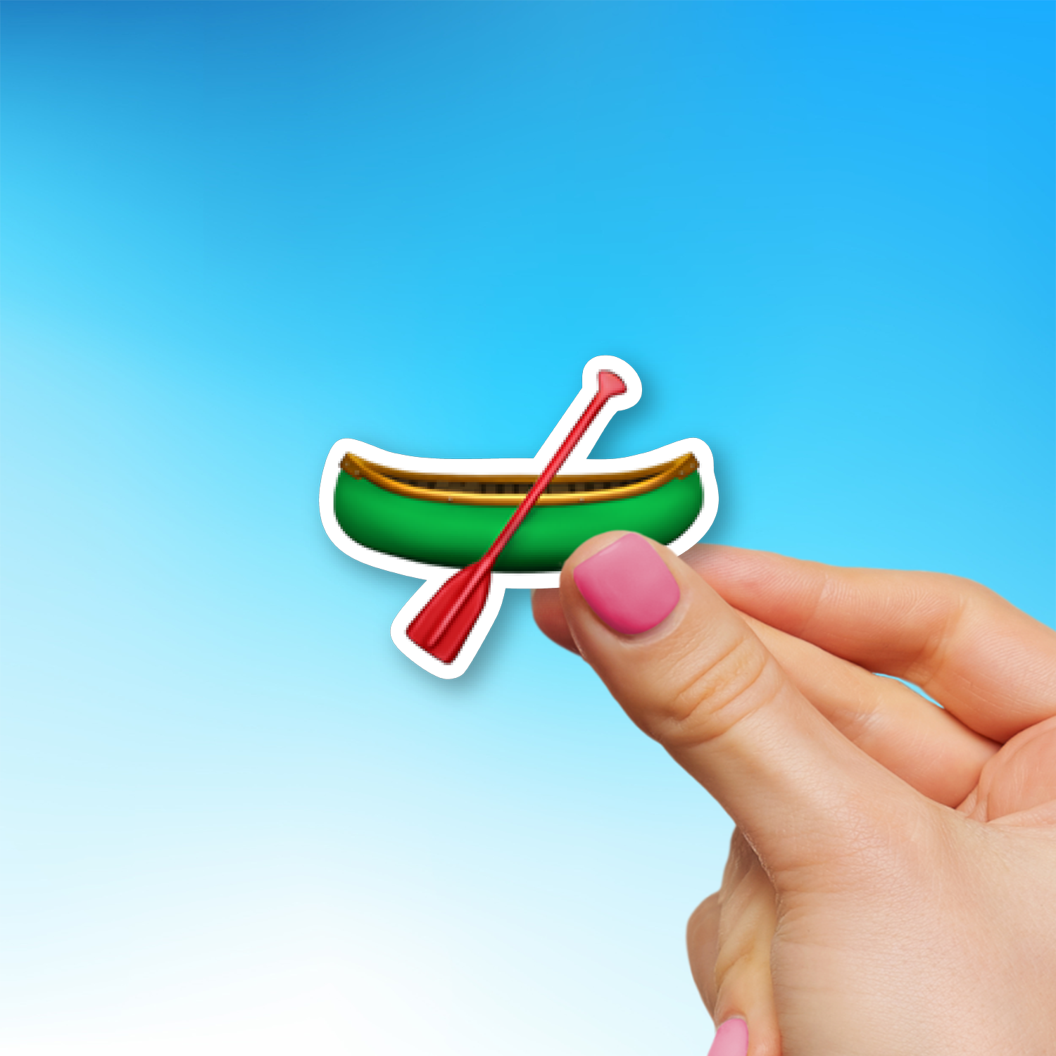 🛶 Canoe Emoji Sticker - Die-Cut, Multiple Sizes – EmojiStickers.com