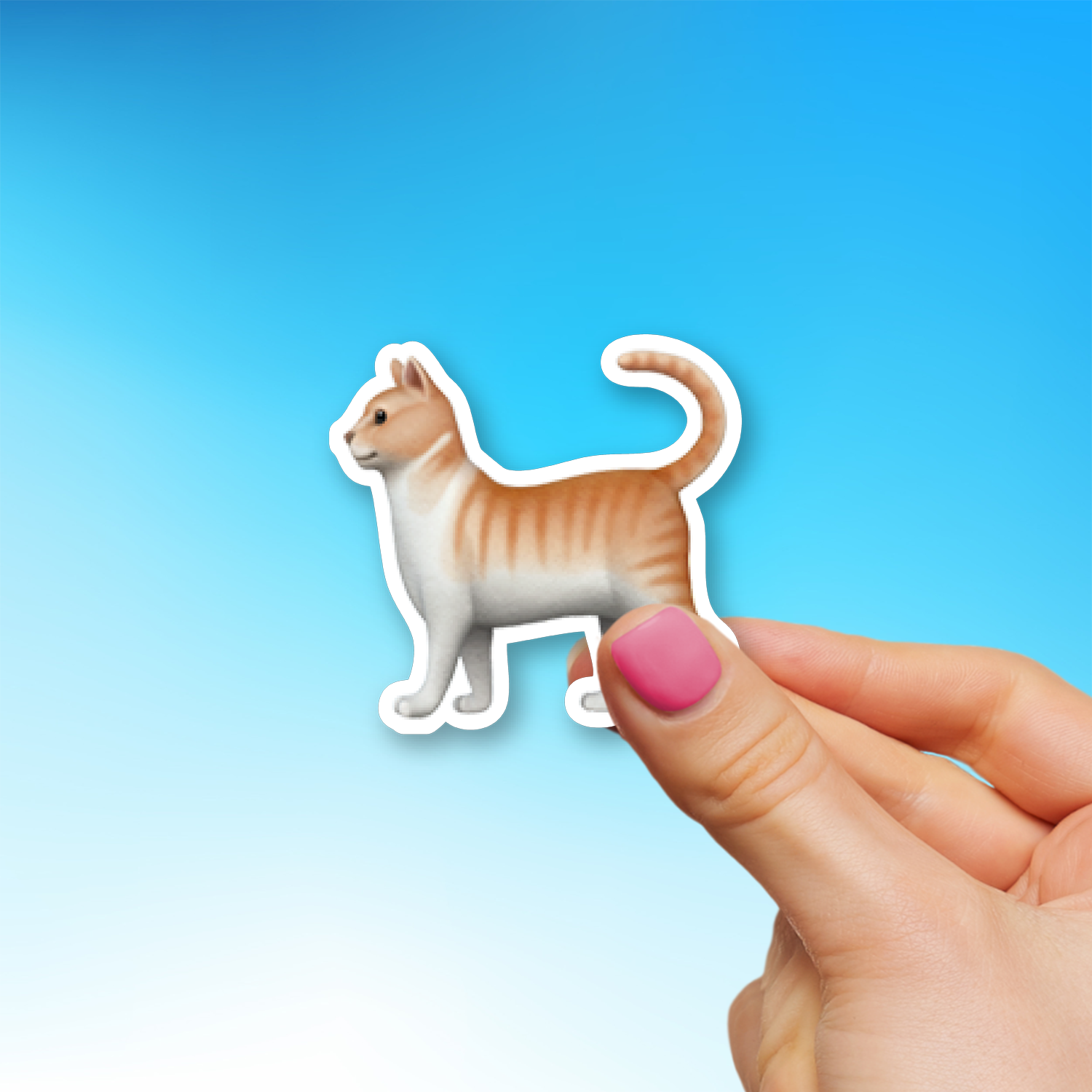 🐈 Cat Emoji Sticker - Die-Cut, Multiple Sizes – EmojiStickers.com
