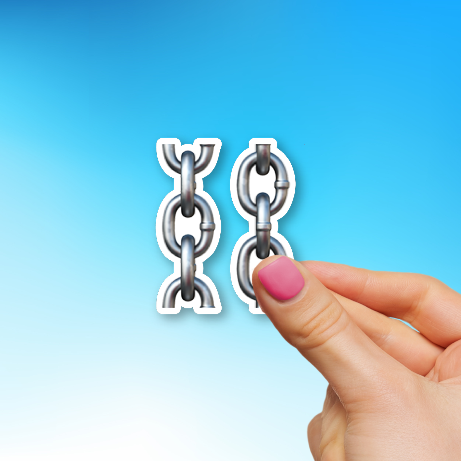 ⛓️ Chains Emoji Sticker - Die-Cut, Multiple Sizes – EmojiStickers.com
