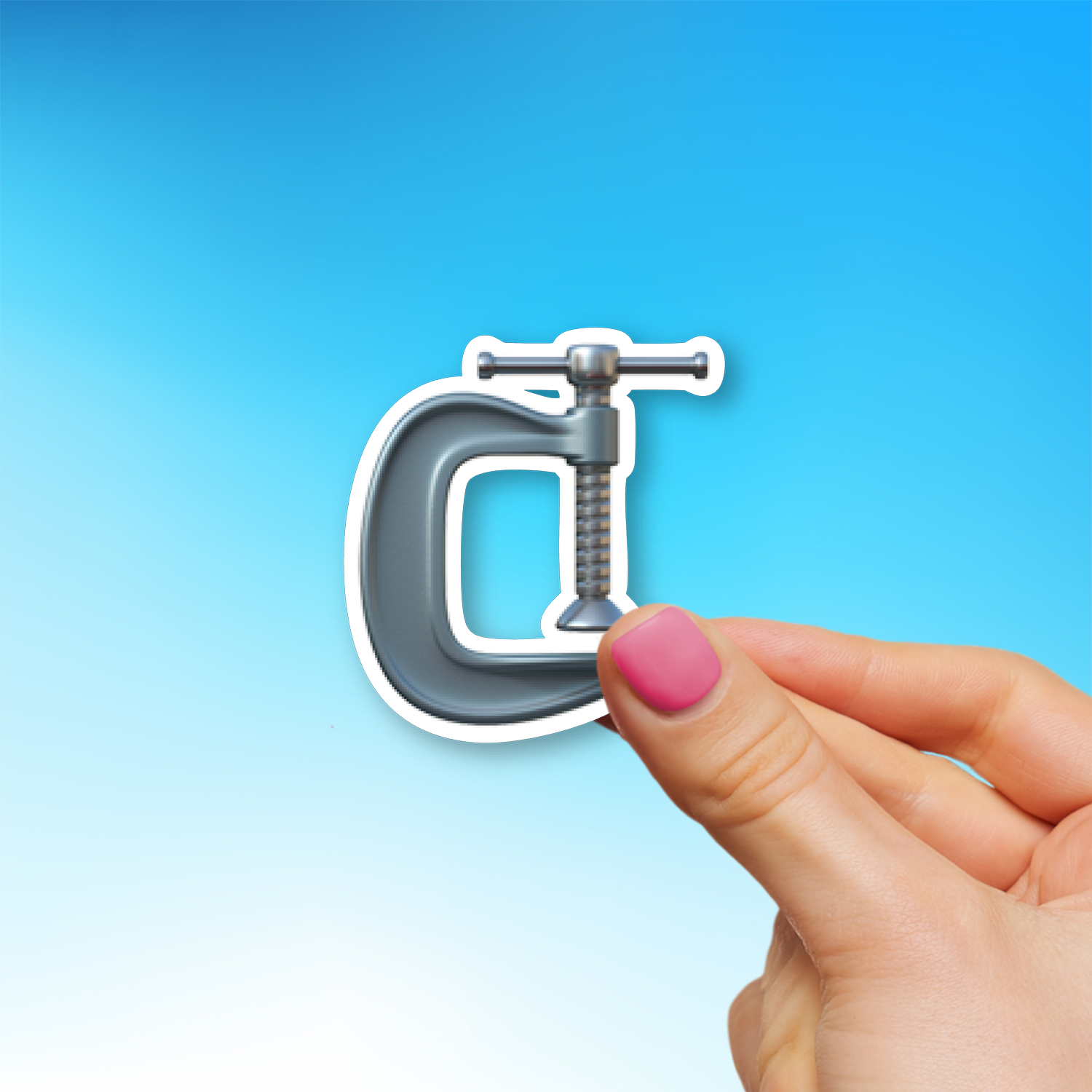 🗜️ Clamp Emoji Sticker - Die-Cut, Multiple Sizes – EmojiStickers.com