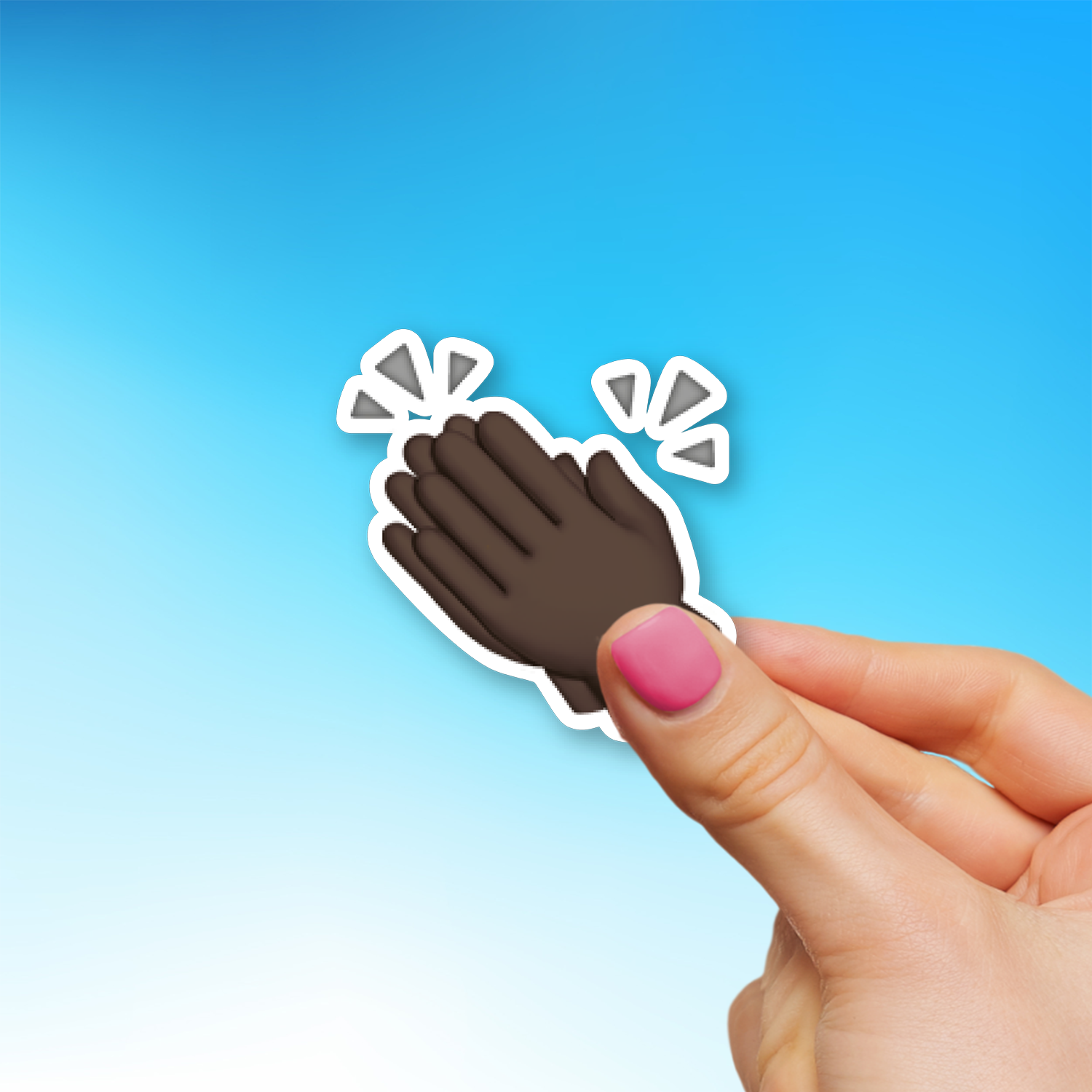 👏🏿 Clapping Hands: Dark Skin Tone Emoji Sticker - Die-Cut, Multiple ...