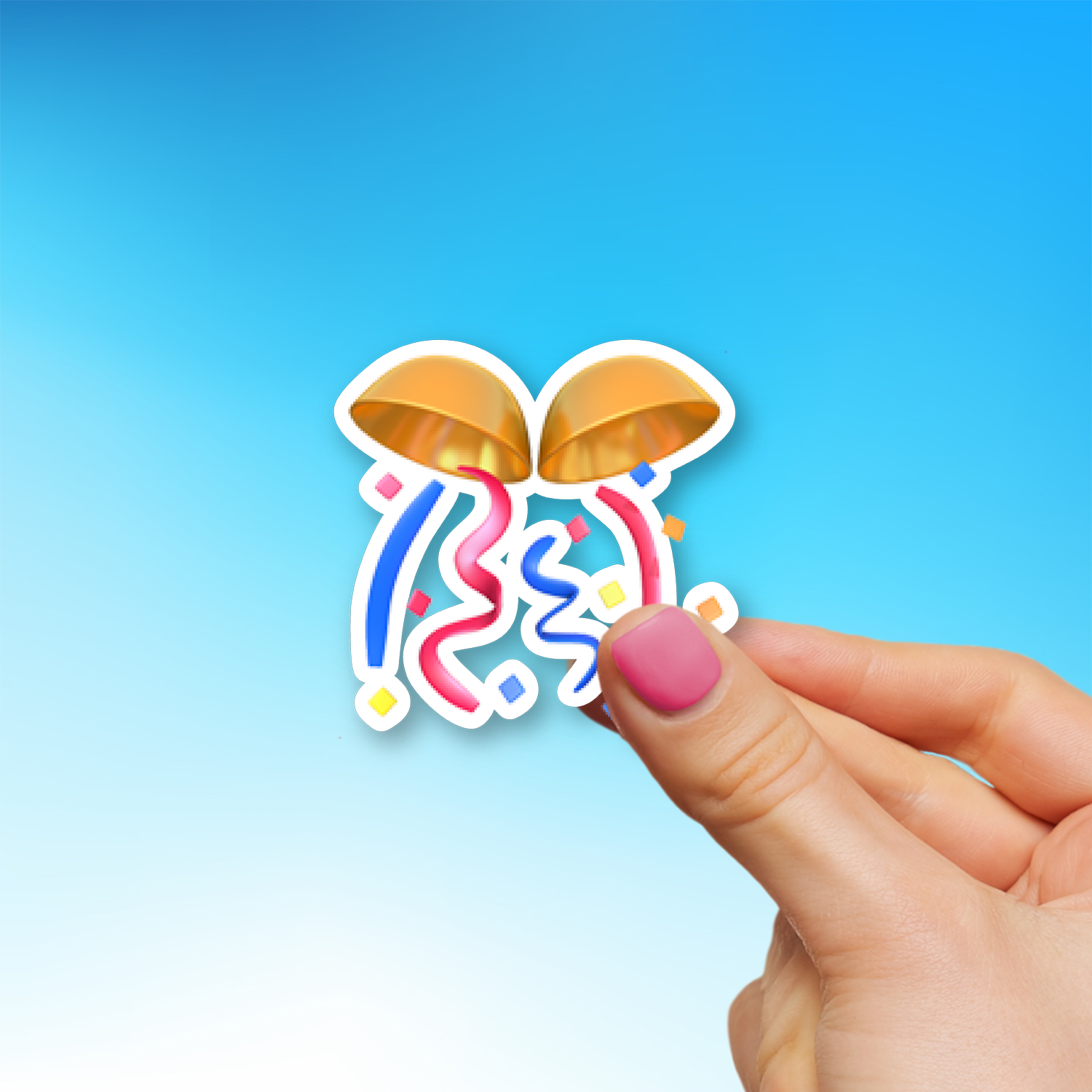 🎊 Confetti Ball Emoji Sticker - Die-Cut, Multiple Sizes – EmojiStickers.com