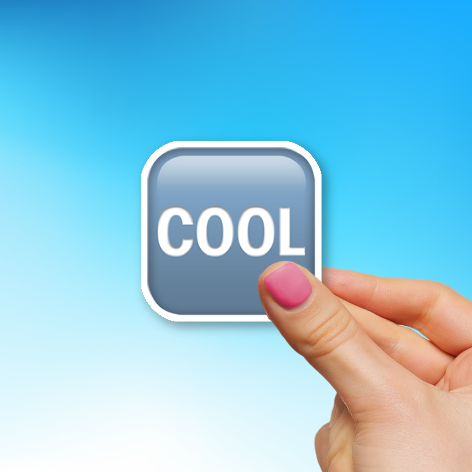 🆒 COOL Button Emoji Sticker - Die-Cut, Multiple Sizes – EmojiStickers.com