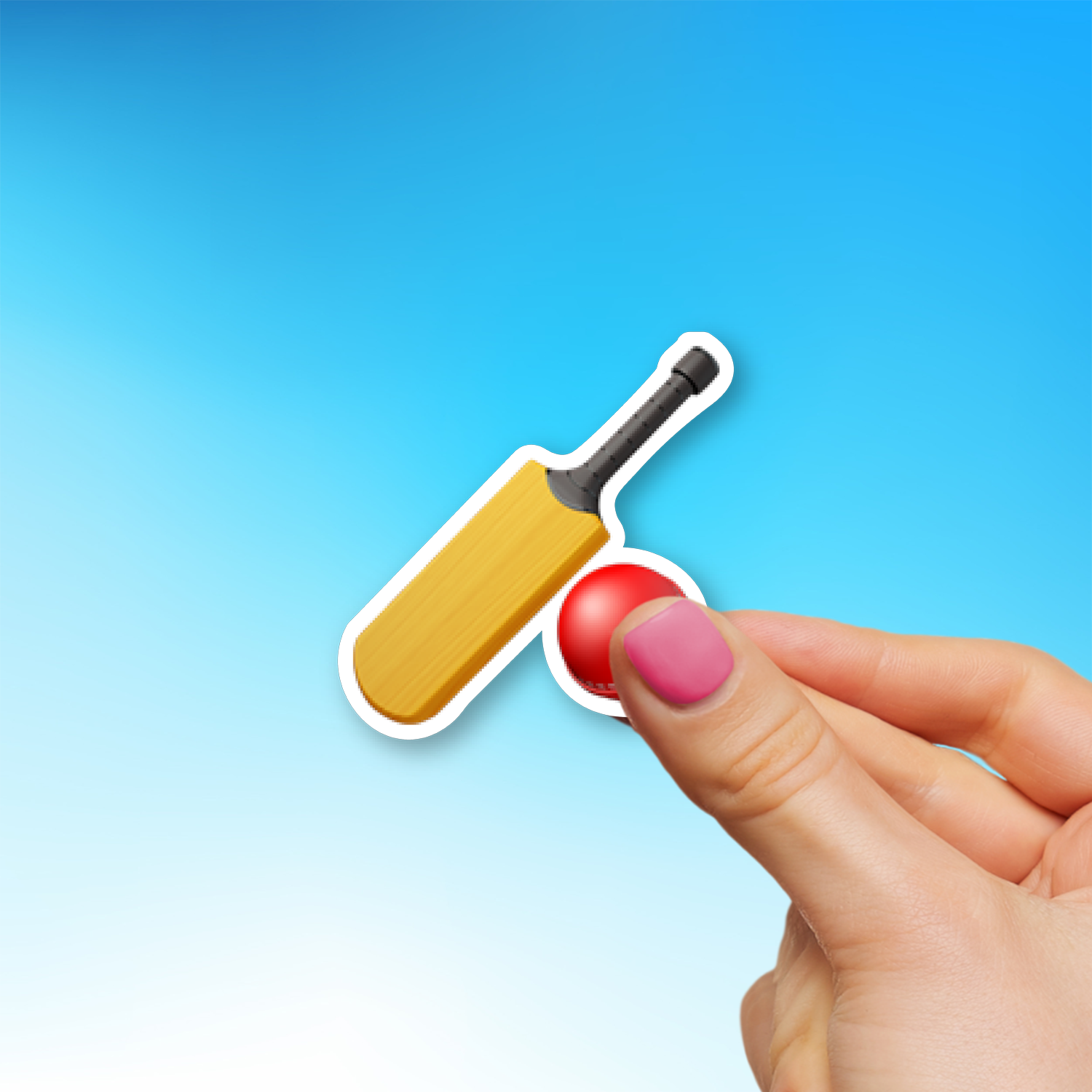 🏏 Cricket Game Emoji Sticker - Die-Cut, Multiple Sizes – EmojiStickers.com