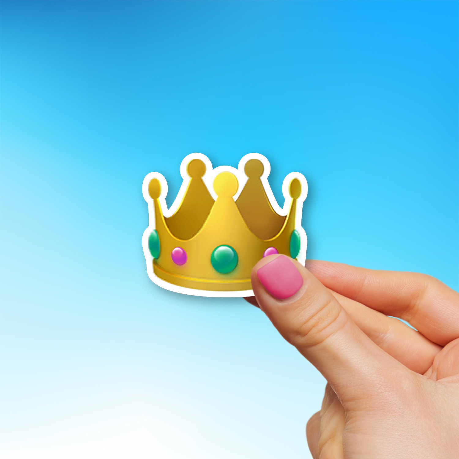 👑 Crown Emoji Sticker - Die-Cut, Multiple Sizes – EmojiStickers.com