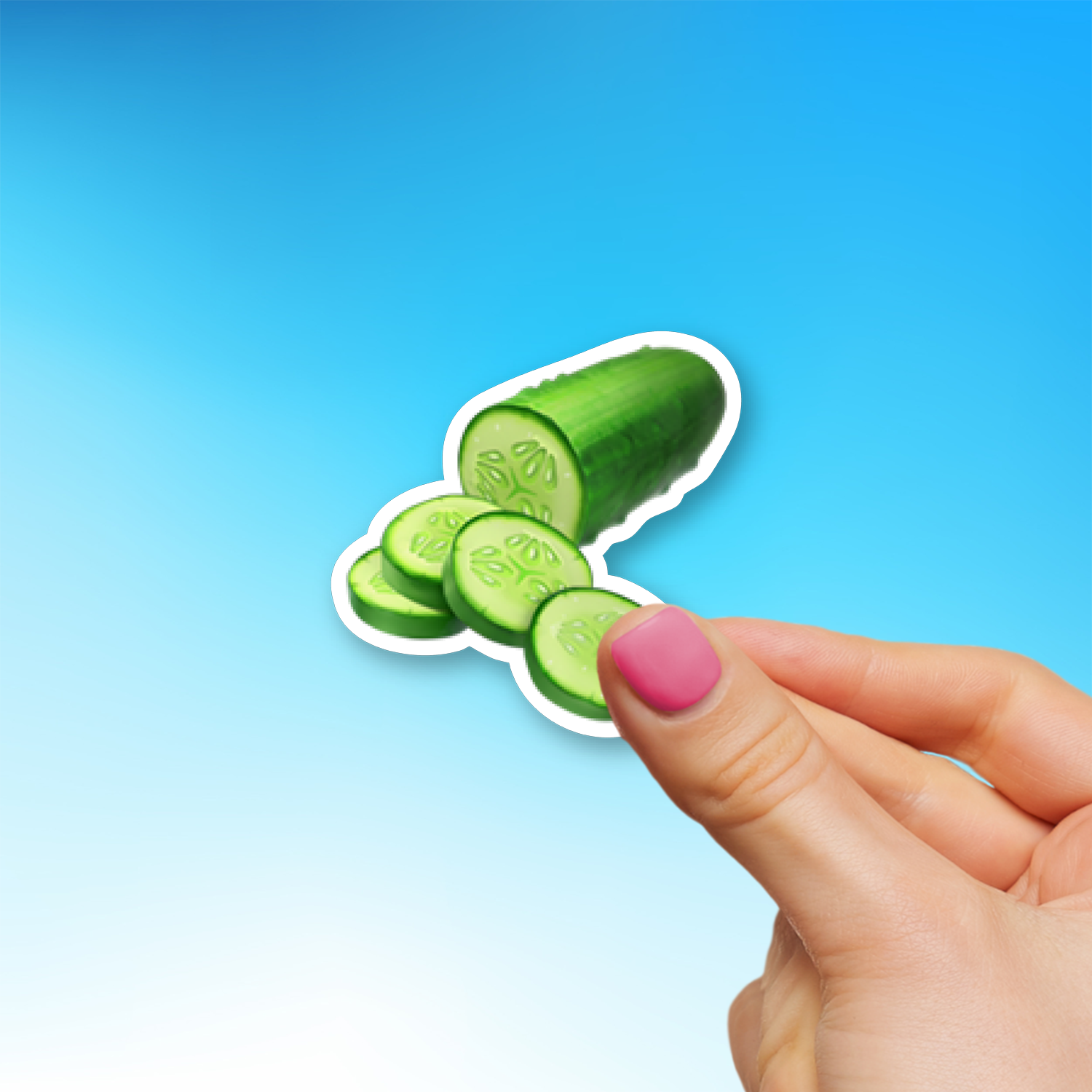 🥒 Cucumber Emoji Sticker - Die-Cut, Multiple Sizes – EmojiStickers.com