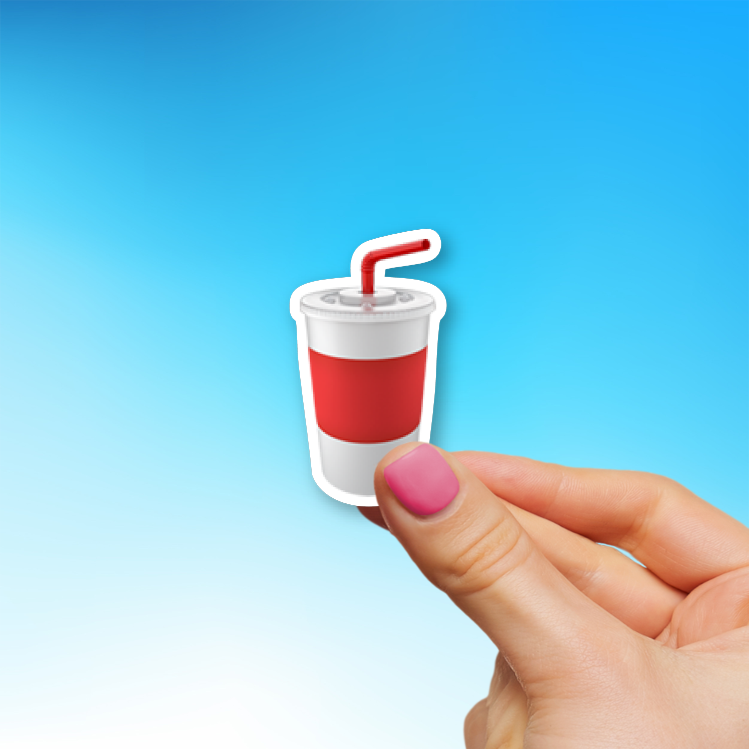 🥤 Cup with Straw Emoji Sticker - Die-Cut, Multiple Sizes ...