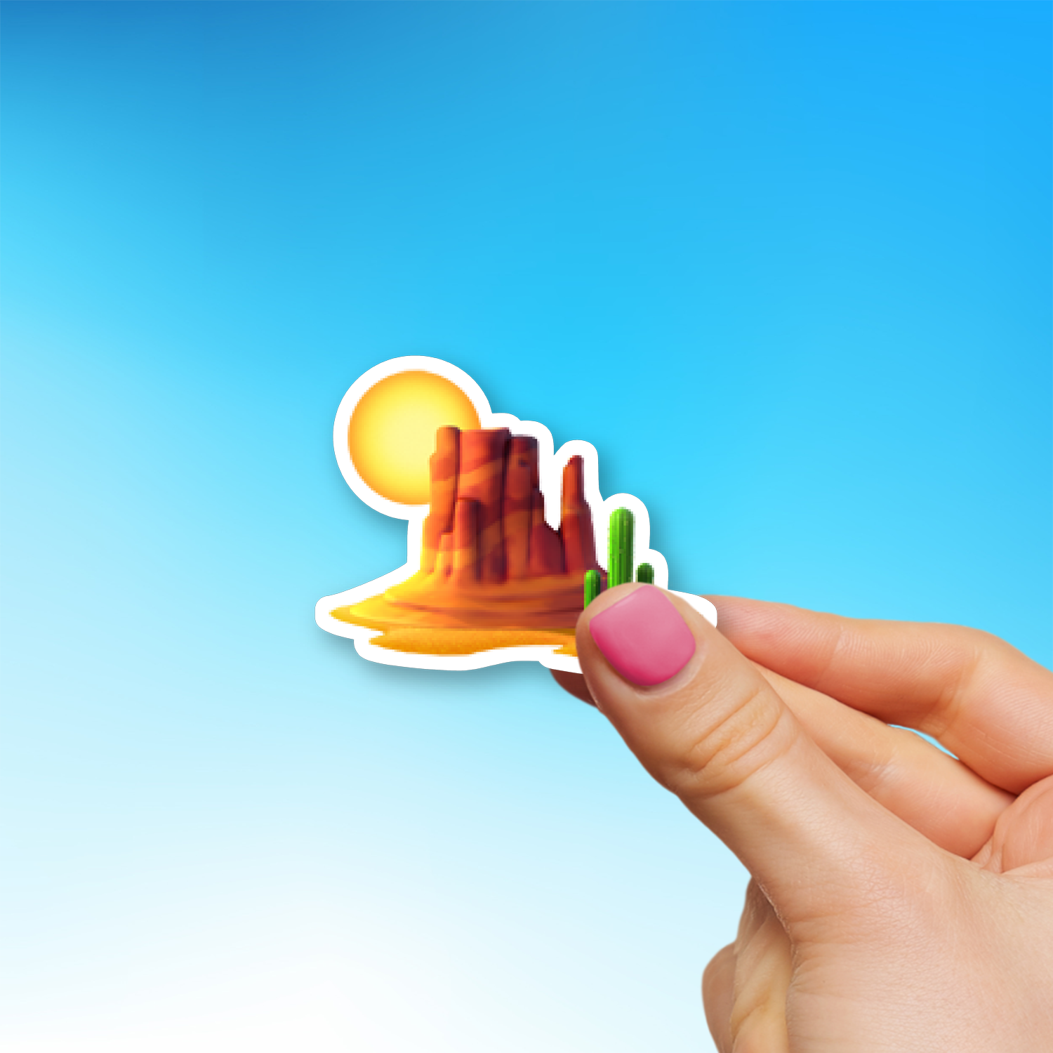 🏜️ Desert Emoji Sticker - Die-Cut, Multiple Sizes – EmojiStickers.com