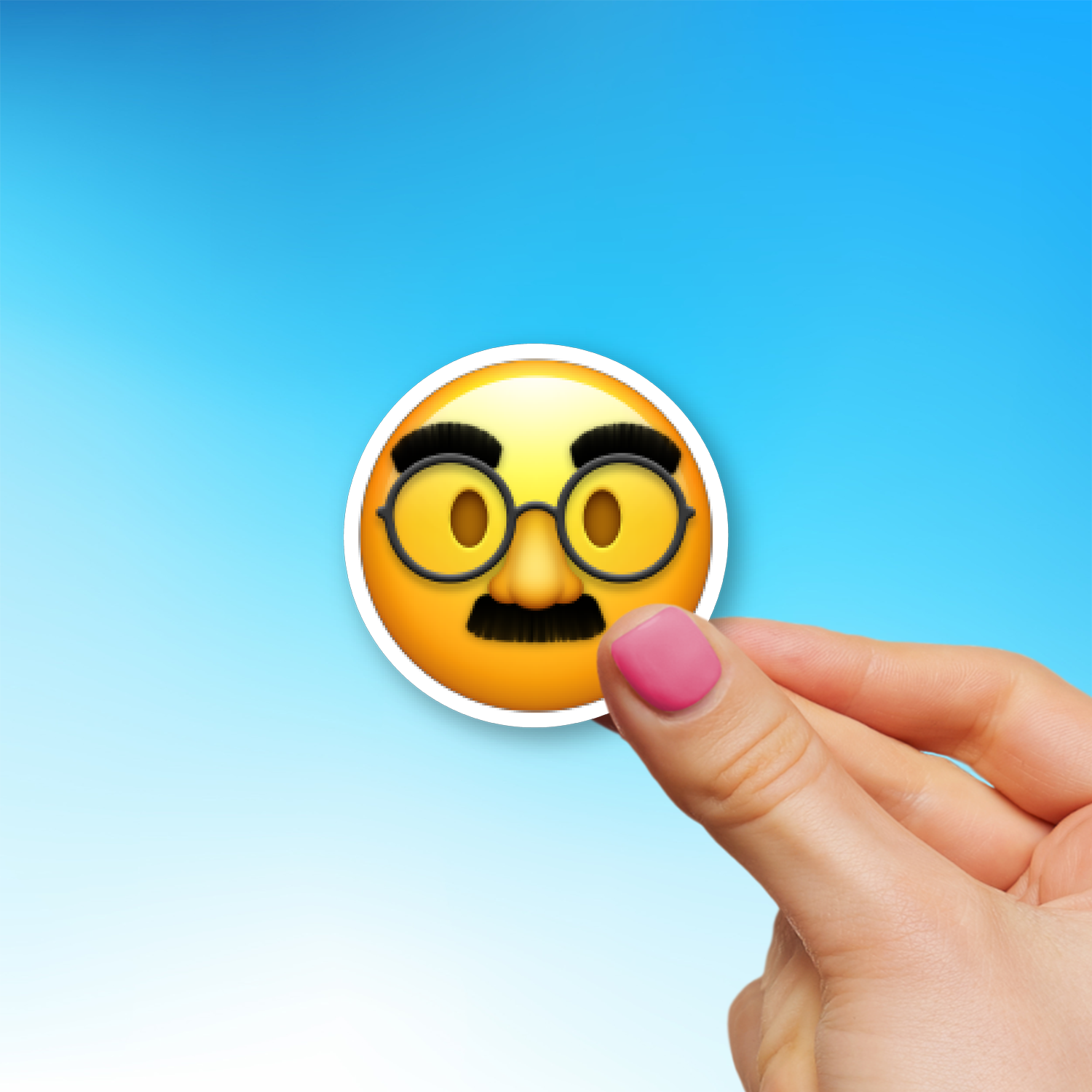 🥸 Disguised Face Emoji Sticker - Die-Cut, Multiple Sizes ...