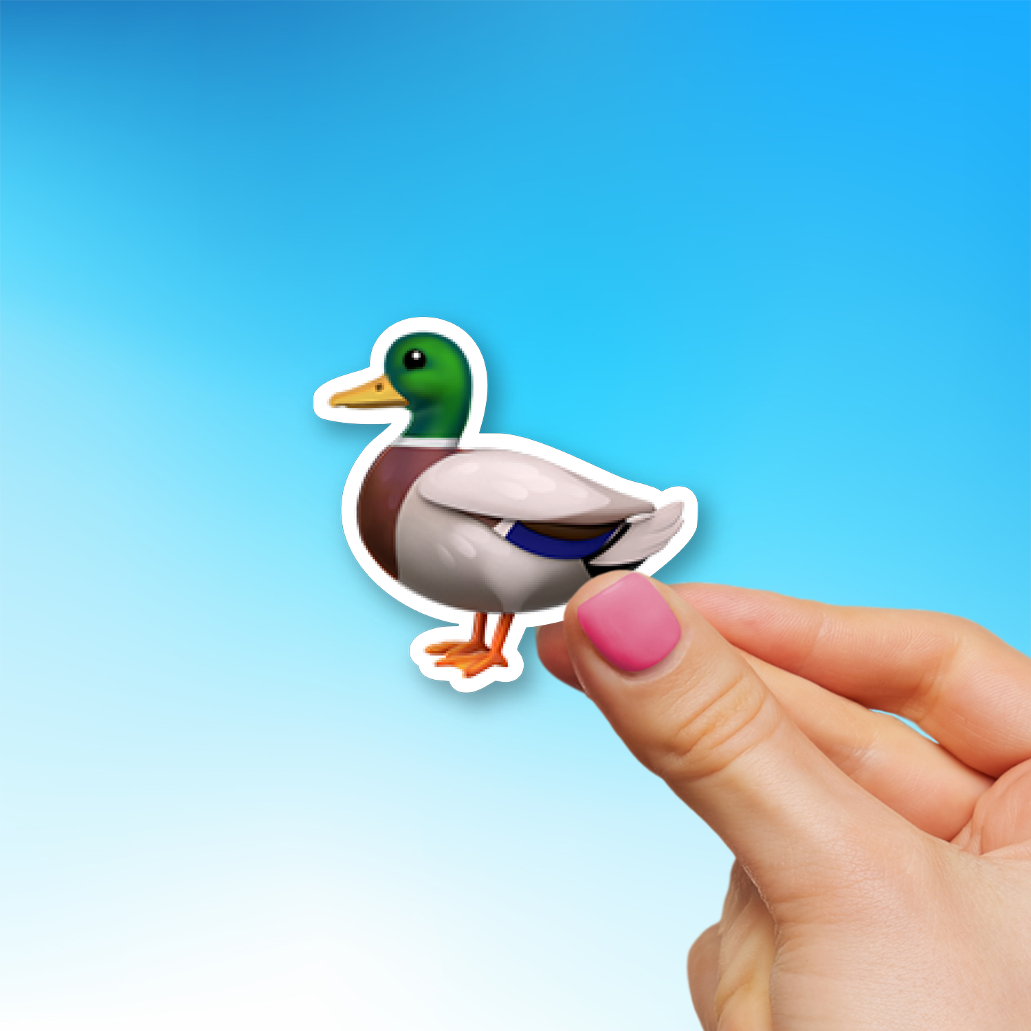 🦆 Duck Emoji Sticker - Die-Cut, Multiple Sizes – EmojiStickers.com