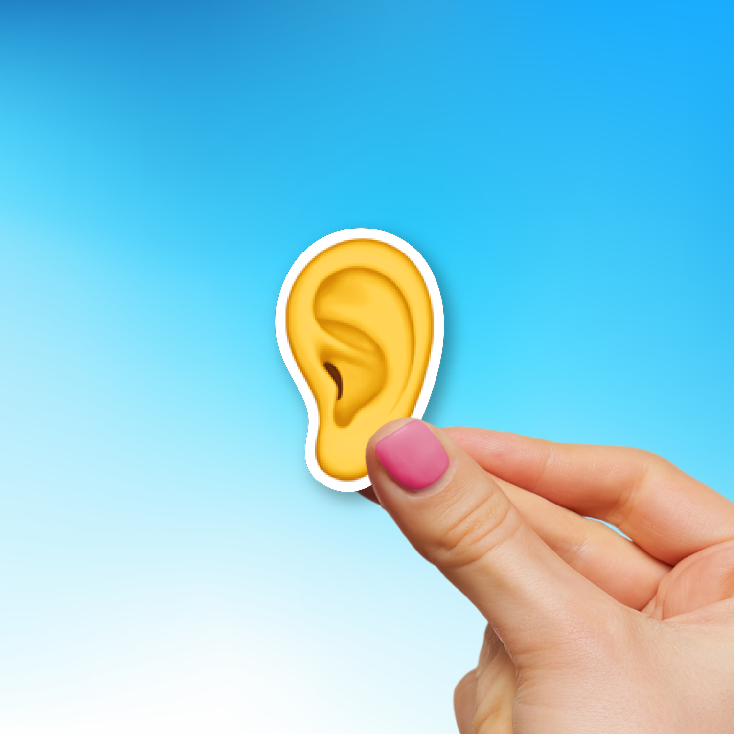 👂 Ear Emoji Sticker - Die-Cut, Multiple Sizes – EmojiStickers.com