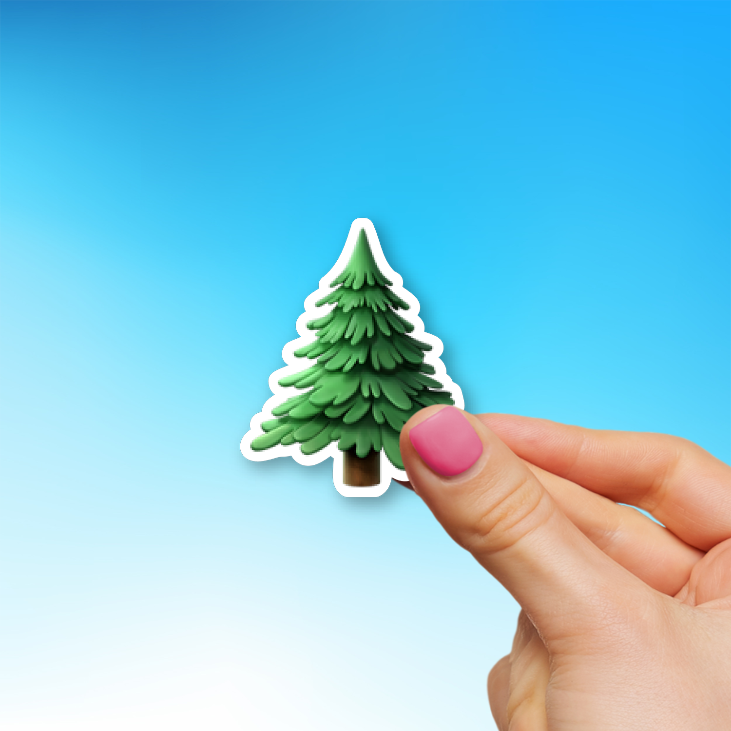 🌲 Evergreen Tree Emoji Sticker - Die-Cut, Multiple Sizes ...