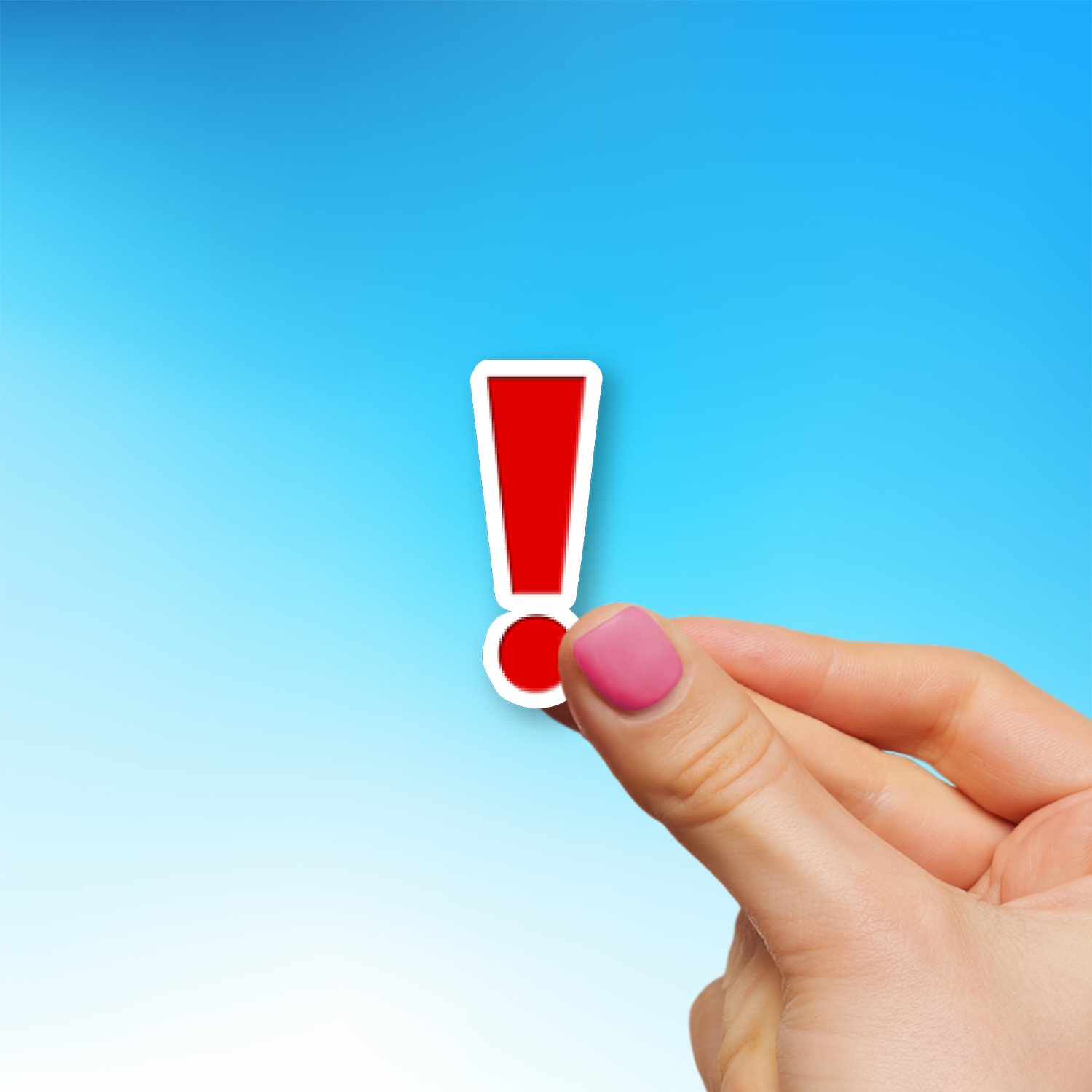 Red Exclamation Mark Emoji Sticker - Die-Cut, Multiple Sizes ...