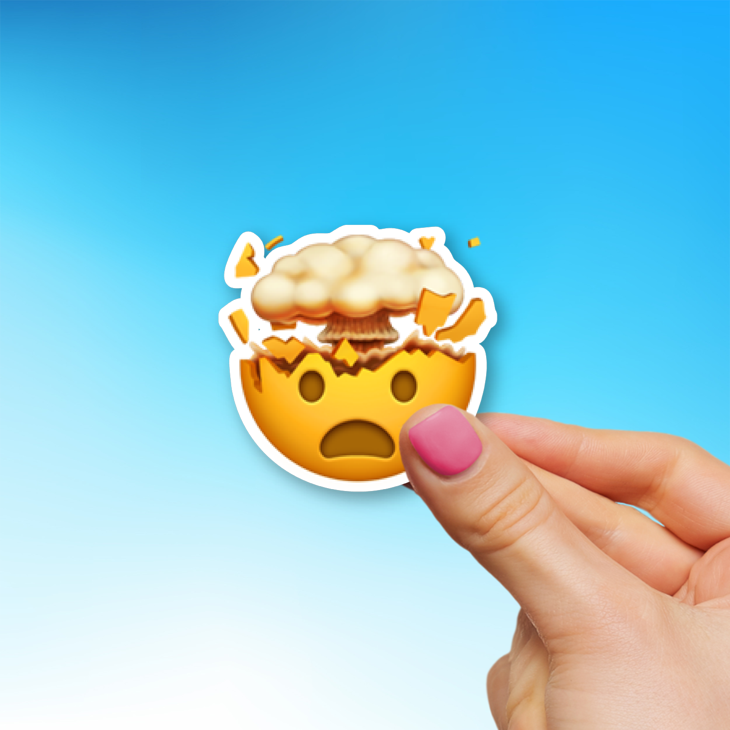 🤯 Exploding Head Emoji Sticker - Die-Cut, Multiple Sizes ...