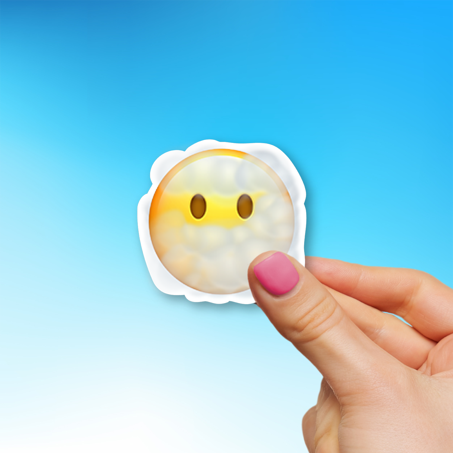 😶‍🌫️ Face In Clouds Emoji Sticker - Die-Cut, Multiple Sizes ...