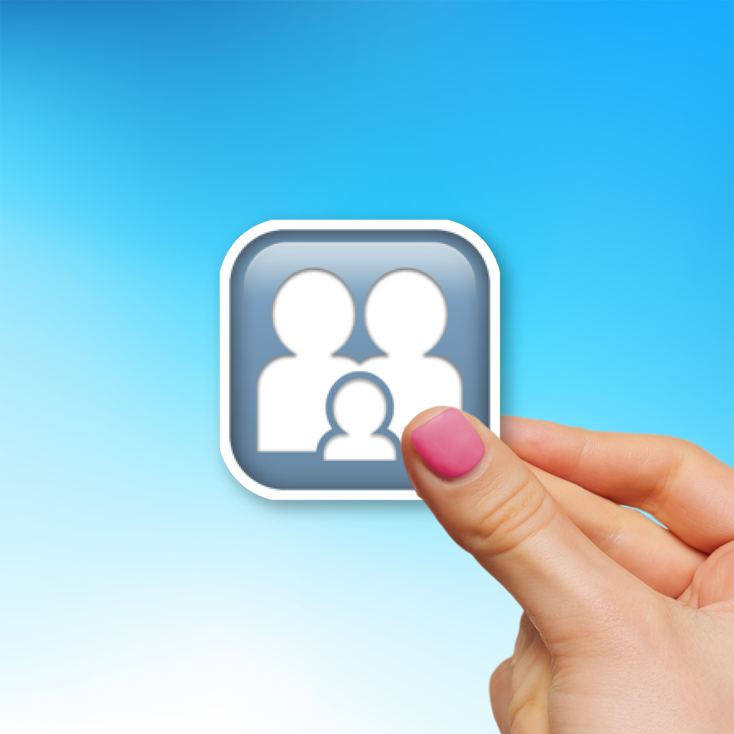 👪 Family Emoji Sticker - Die-Cut, Multiple Sizes – EmojiStickers.com