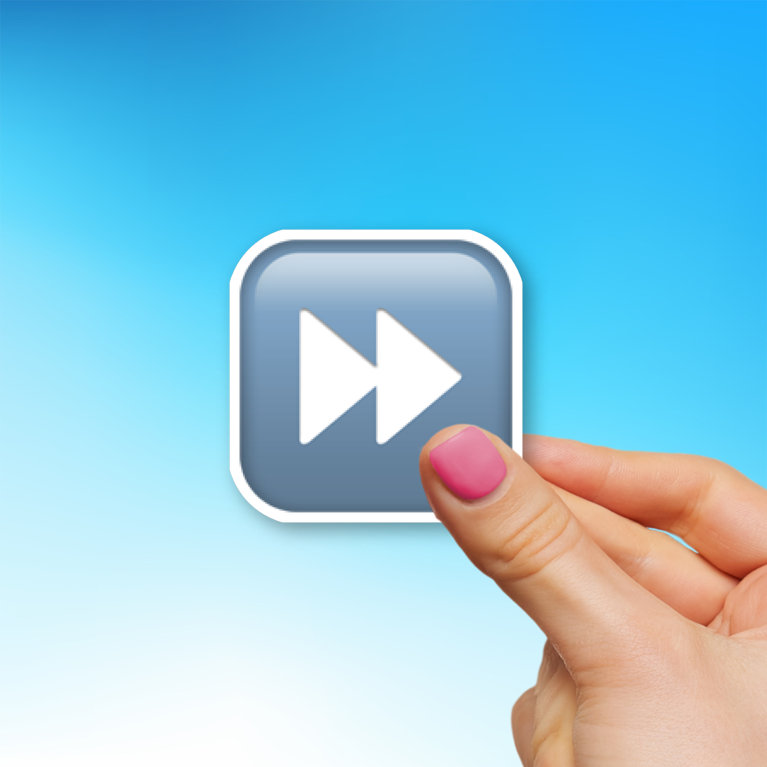 ⏩ Fast-forward Button Emoji Sticker - Die-Cut, Multiple Sizes ...