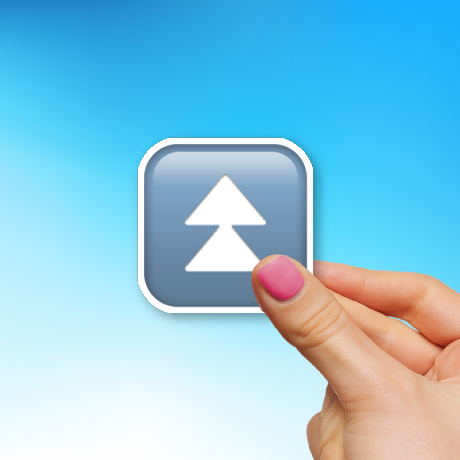 ⏫ Fast Up Button Emoji Sticker - Die-Cut, Multiple Sizes ...