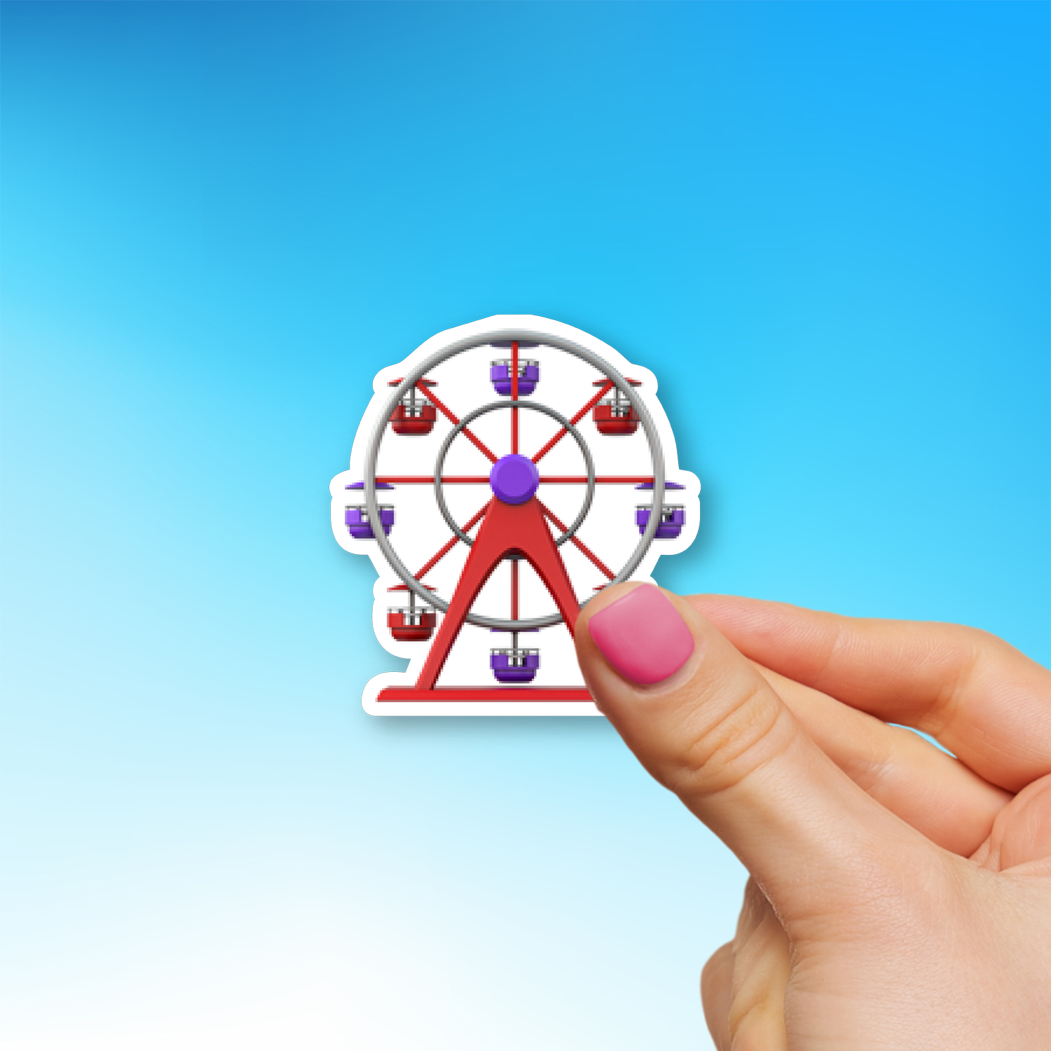 🎡 Ferris Wheel Emoji Sticker - Die-Cut, Multiple Sizes – EmojiStickers.com