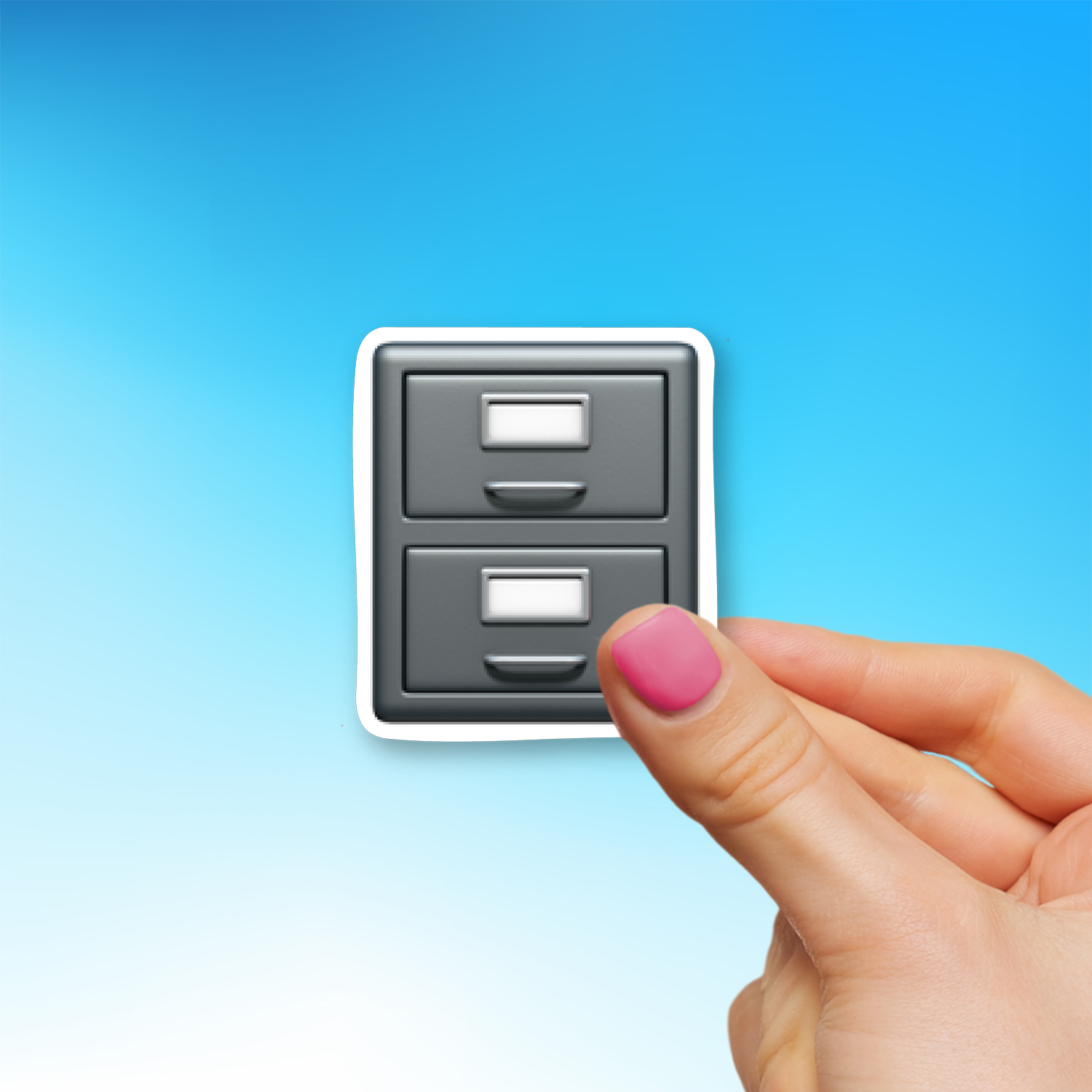 🗄️ File Cabinet Emoji Sticker - Die-Cut, Multiple Sizes – EmojiStickers.com