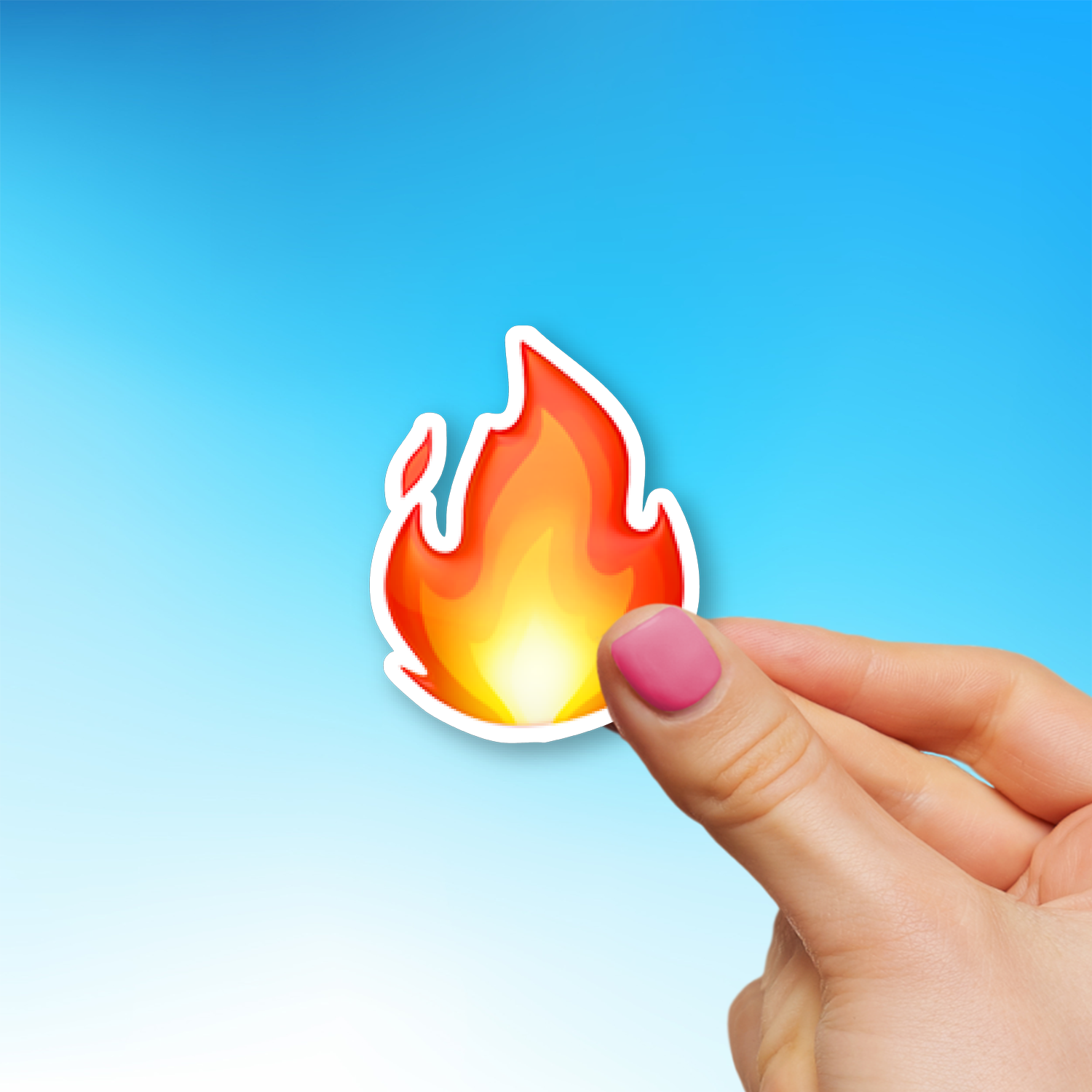🔥 Fire Emoji Sticker - Die-Cut, Multiple Sizes – EmojiStickers.com