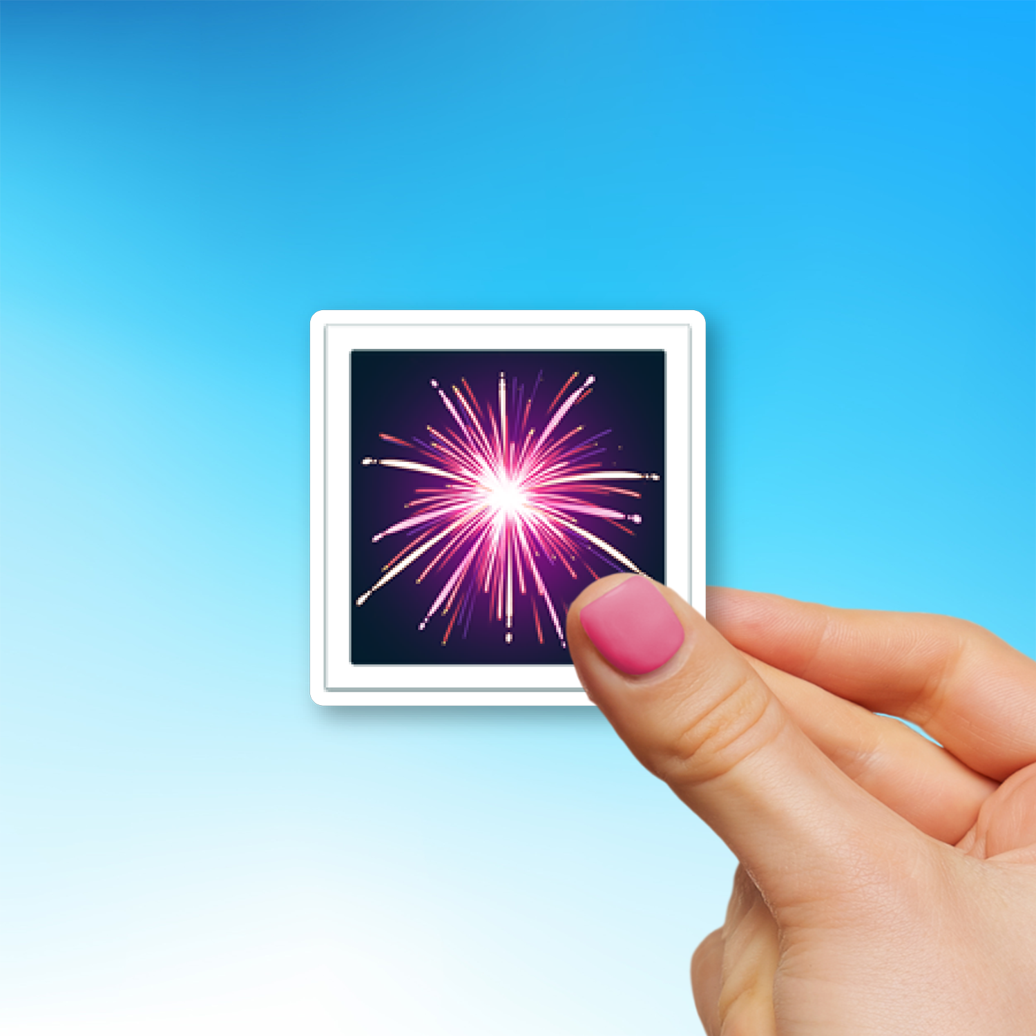 🎆 Fireworks Emoji Sticker - Die-Cut, Multiple Sizes – EmojiStickers.com
