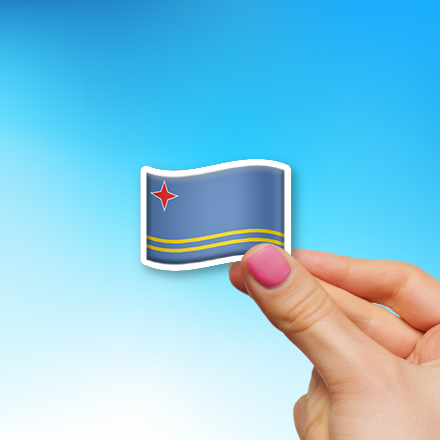 🇦🇼 Flag: Aruba Emoji Sticker - Die-Cut, Multiple Sizes – EmojiStickers.com