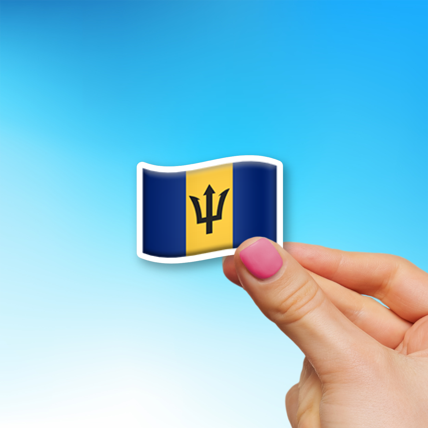 🇧🇧 Flag: Barbados Emoji Sticker - Die-Cut, Multiple Sizes ...