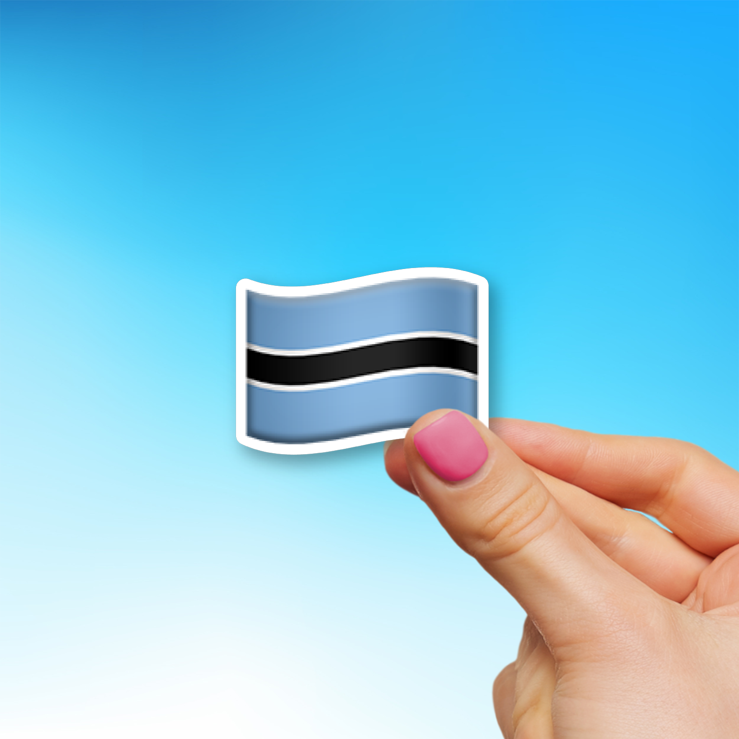 🇧🇼 Flag: Botswana Emoji Sticker - Die-Cut, Multiple Sizes ...