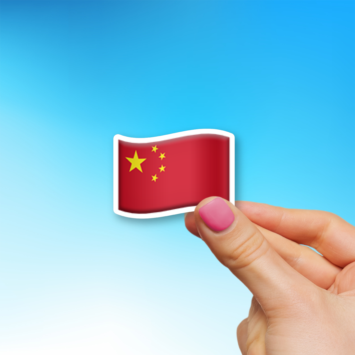 🇨🇳 Flag: China Emoji Sticker - Die-Cut, Multiple Sizes – EmojiStickers.com