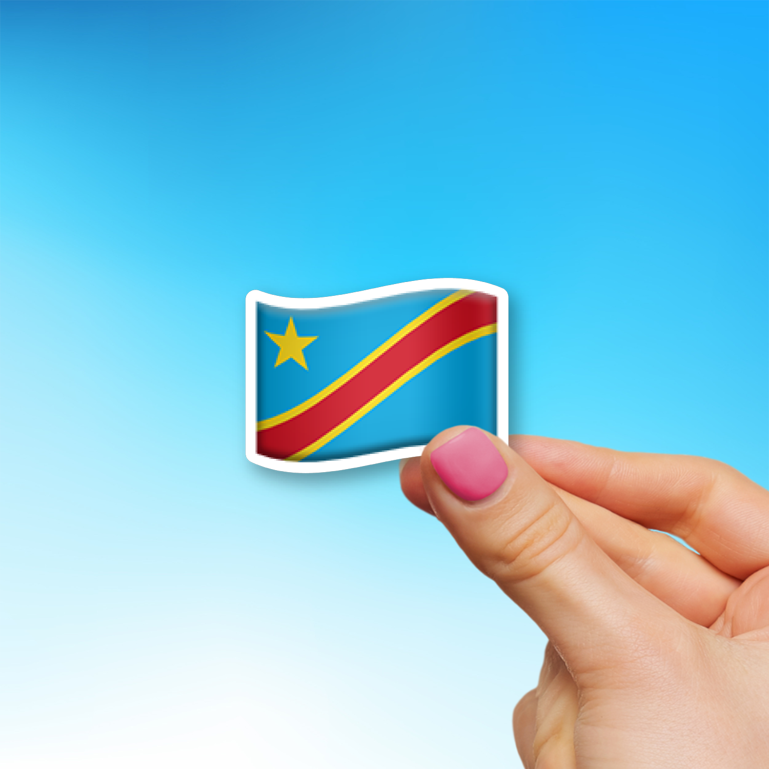 🇨🇩 Flag: Congo - Kinshasa Emoji Sticker - Die-Cut, Multiple Sizes ...