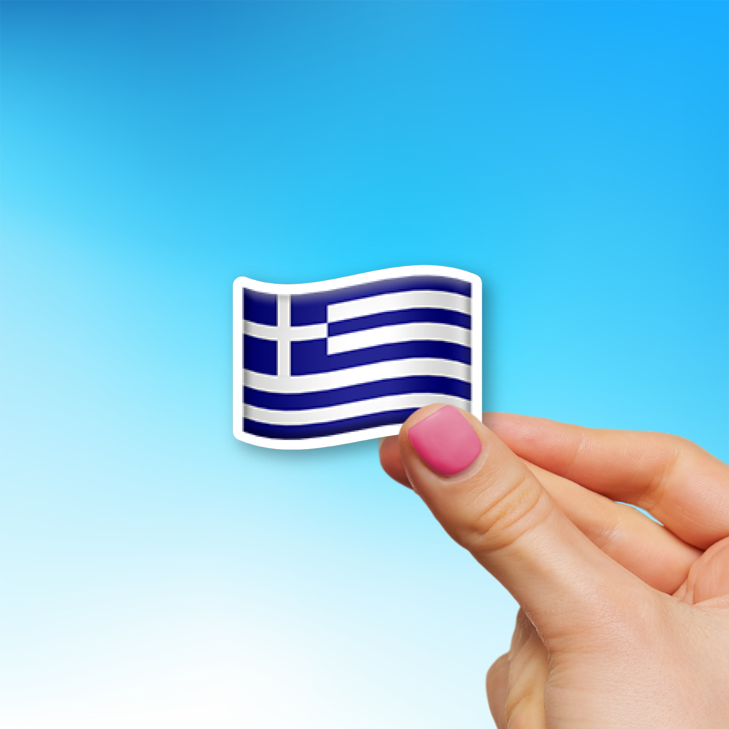 🇬🇷 Flag: Greece Emoji Sticker - Die-Cut, Multiple Sizes – EmojiStickers.com