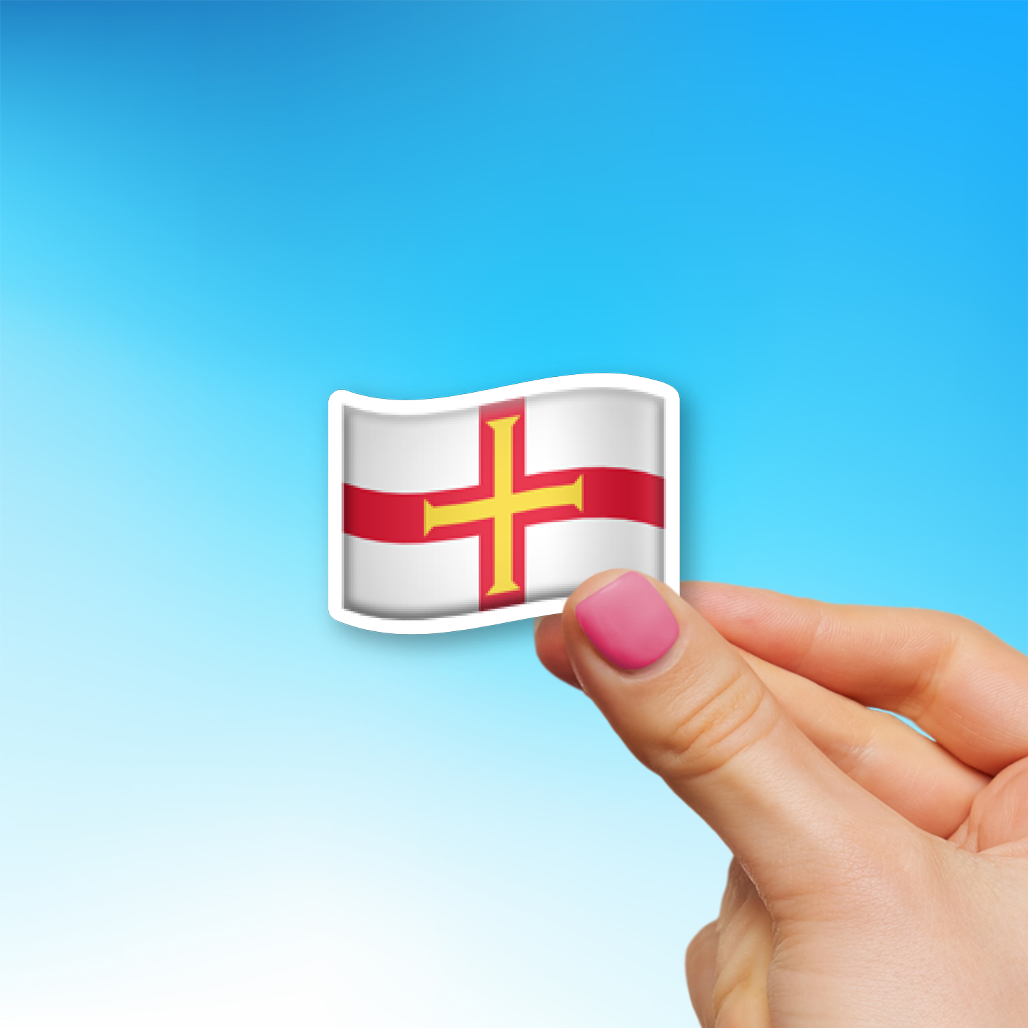 🇬🇬 Flag: Guernsey Emoji Sticker - Die-Cut, Multiple Sizes ...