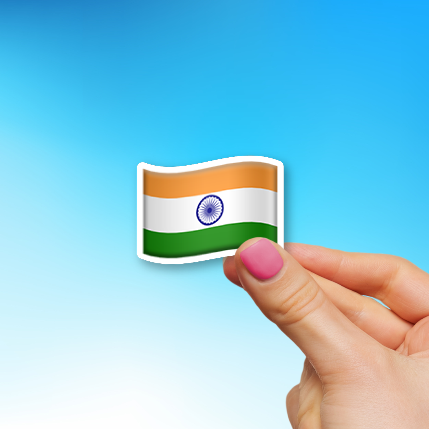 🇮🇳 Flag: India Emoji Sticker - Die-Cut, Multiple Sizes – EmojiStickers.com